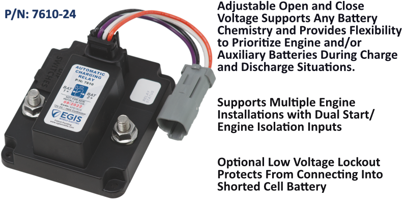 TH3 - Series 24V Automatic Charging Relay (ACR), 160 A, Bulk | Egis ...