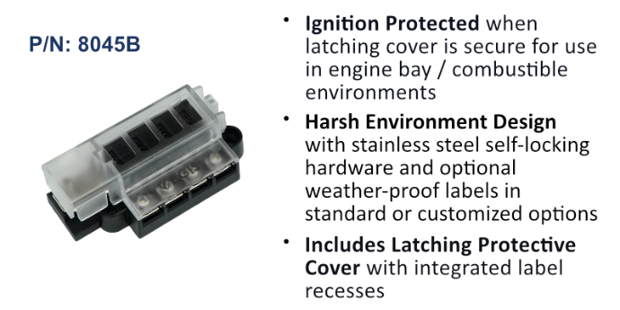 RT Fuse Block 4 Circuits w/Cover, Bulk Pack | Egis Mobile Electric